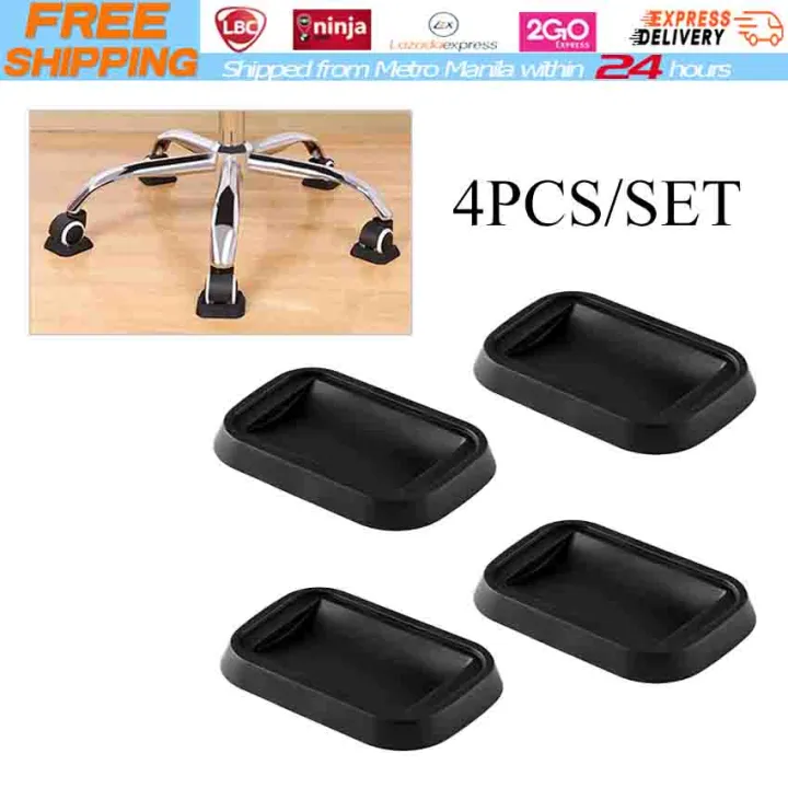 4pcs Non-Skid Furniture Rubber Caster Cups Coasters Furniture Wheel ...