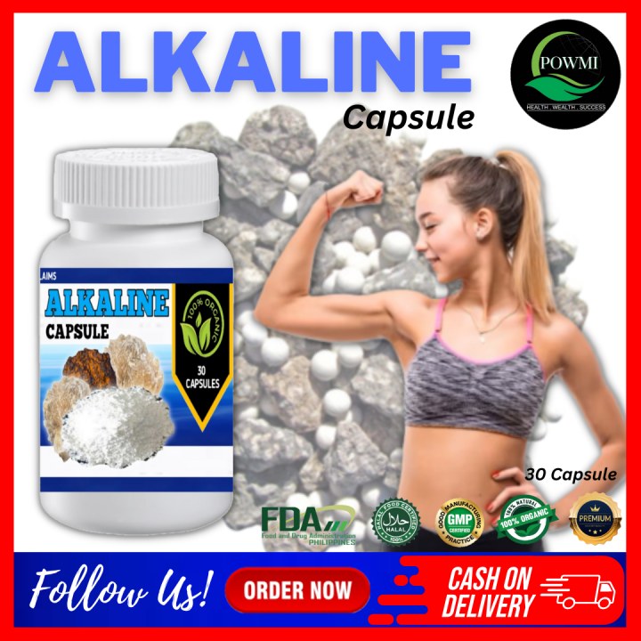 POWMI Alkaline Capsule | 30 Capsules per bottle | 500 mg per capsules | 100% Organic | Lazada PH