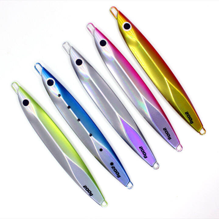 5 Colors 100g/150g/200g/300g/400g Jig Fishing lure For sea fishing Slow ...