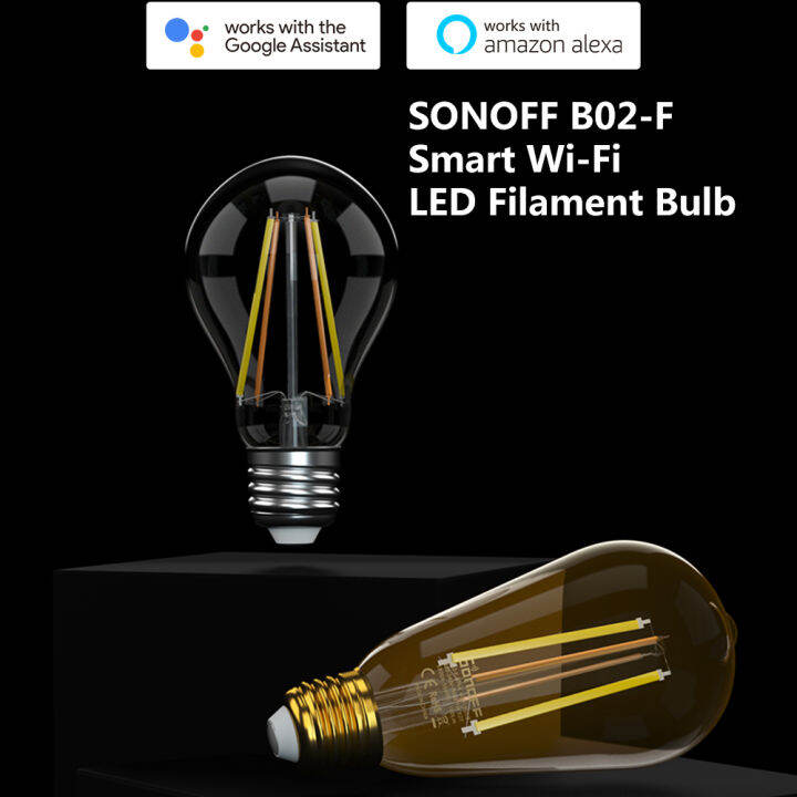 ITEAD SONOFF B02-F Smart WiFi LED Filament Bulb E27 7W Brightness and ...