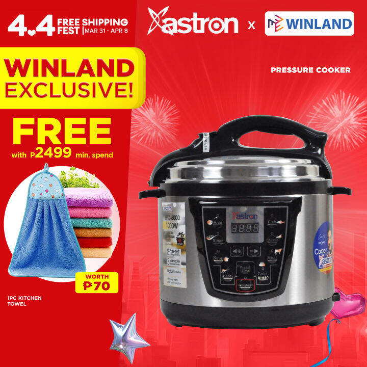ASTRON by Winland Multi-Function Electric Pressure Cooker Energy ...