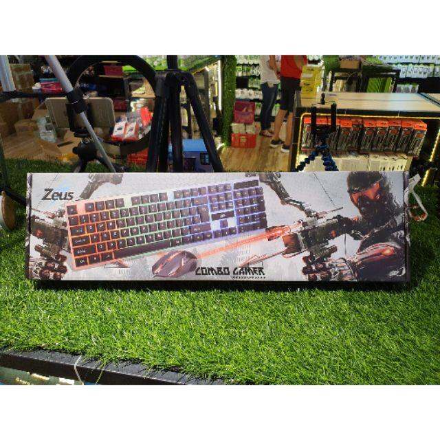 Gaming keyboard with gaming mouse combo zeus K001 rgb light wired ...