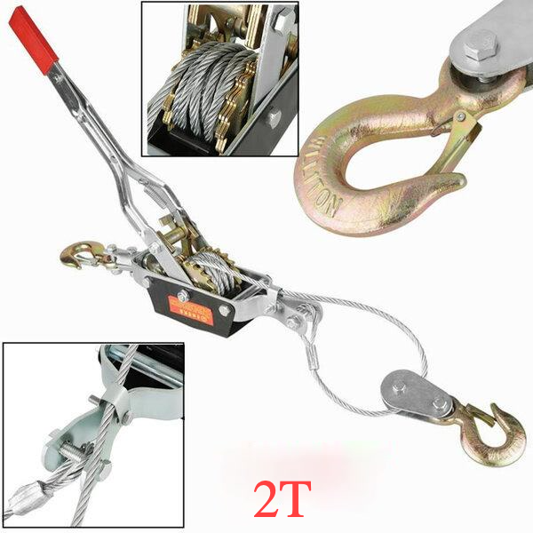 [2 TON] HOOK MULTI FUNCTION RATCHET HAND TIGHTENER MANUAL WIRE ROPE ...