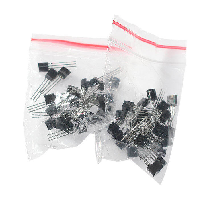 50PCS TO-92 Bipolar Junction Transistor (BJT) Kit: 2N5551 and 2N5401 NPN Switching Transistors ...