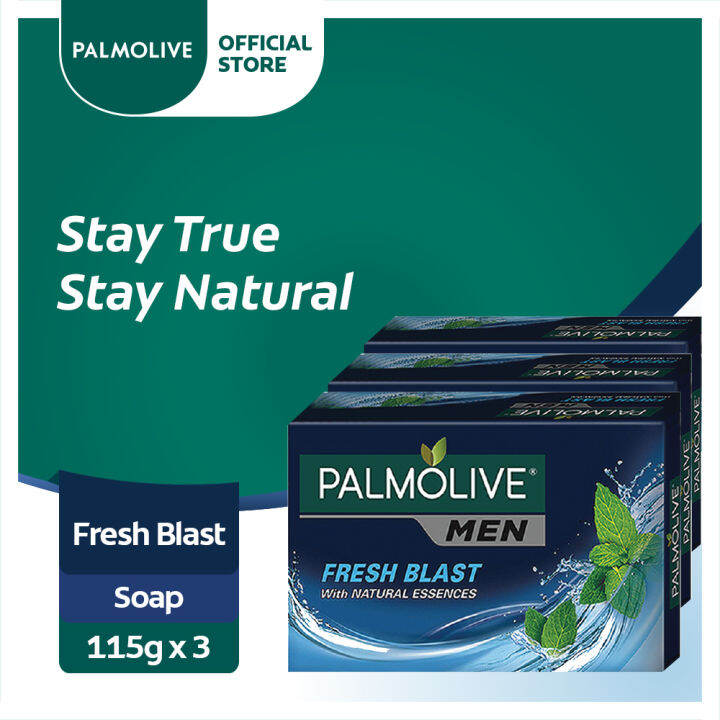 Palmolive Men Bar Soap Fresh Blast 115g, Pack of 3 | Lazada PH