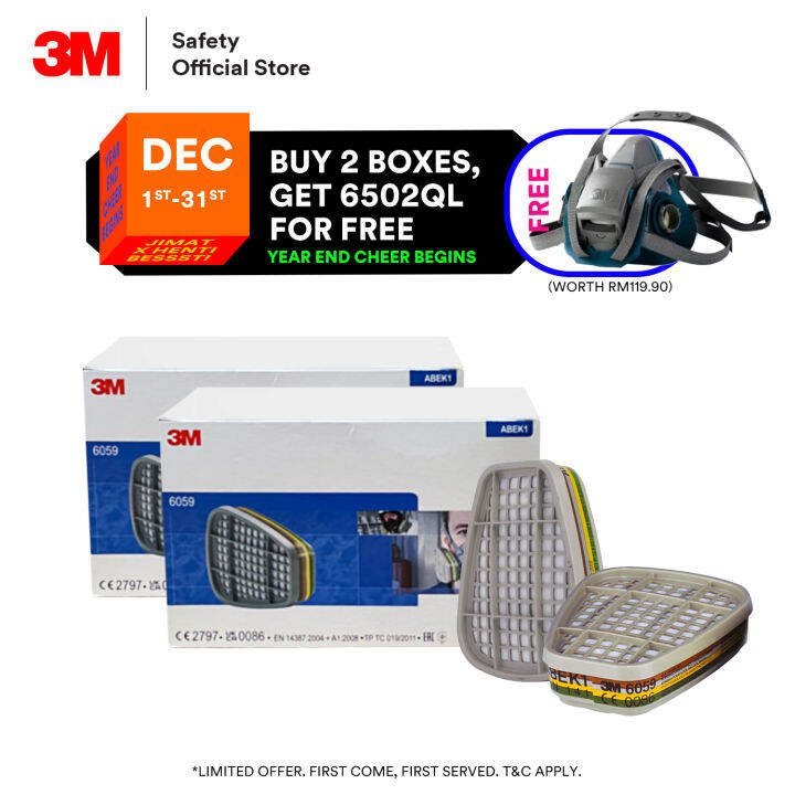3M 6059 (CE & SIRIM) Multi Gas Cartridge/ 6006 Cartridge Discontinued ...