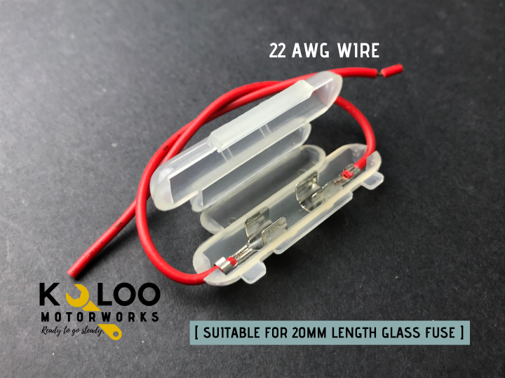 Universal Motorcycle Fuse Box With 22 AWG Wire/ Glass Fuse Box/ Battery ...