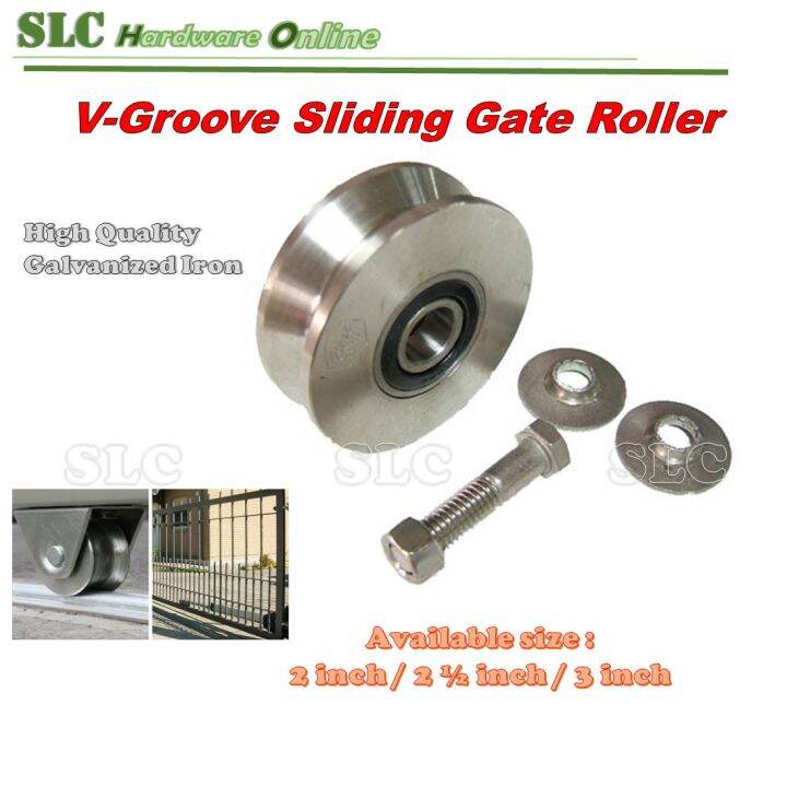 Auto Gate V Groove Sliding Gate Roller Heavy Duty 2" / 2-1/2" / 3" x ...