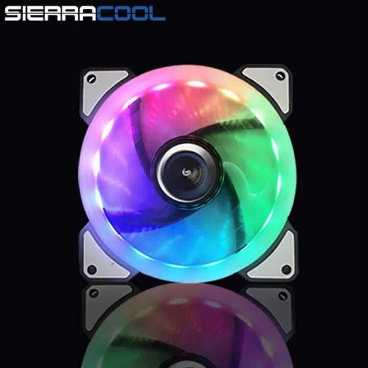 4Pcs RGB LED Quiet PC Case Cooling Fan + Remote Controller | Lazada PH