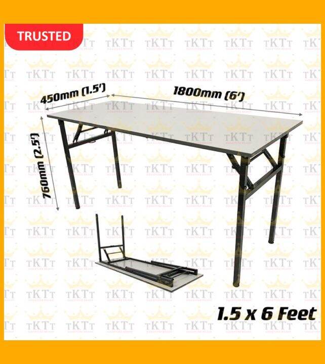 3v 15x6 2x6 Feet Heavy Duty Laminated Wood Top Banquet Table Folding ...