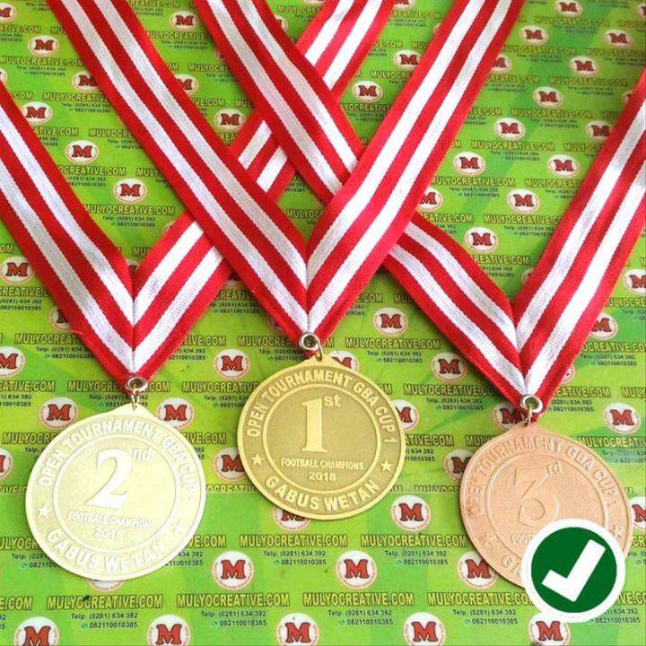 Medali - Medali Lomba Kejuaraan Tebal 2mm Ful Logam Custom Desain ...