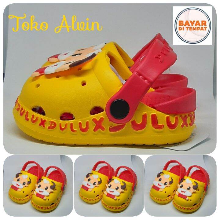 Sandal anak baim motif sapi perah umur 1-2 tahun | Lazada Indonesia