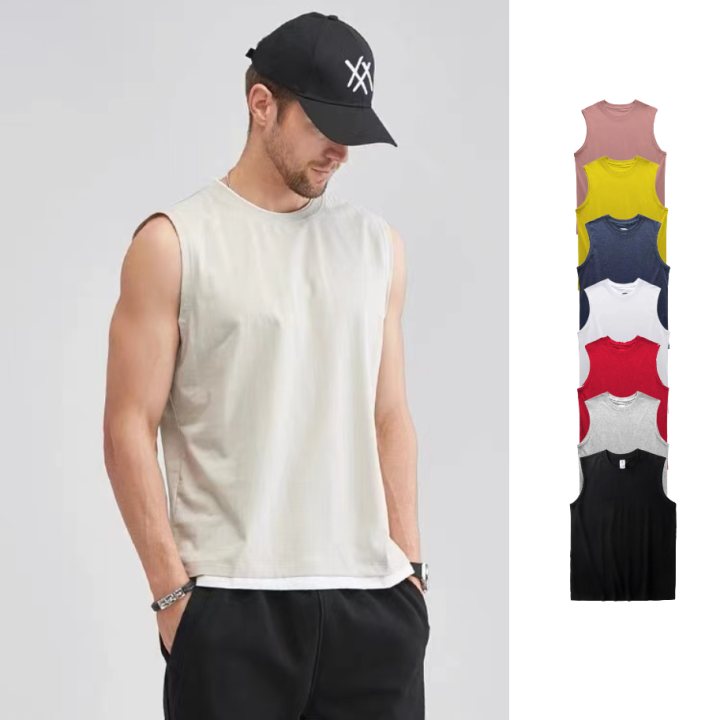 Plain Muscle Tee Tank Top Gym Workout Sando For Men ( M, L, XL) Vests ...