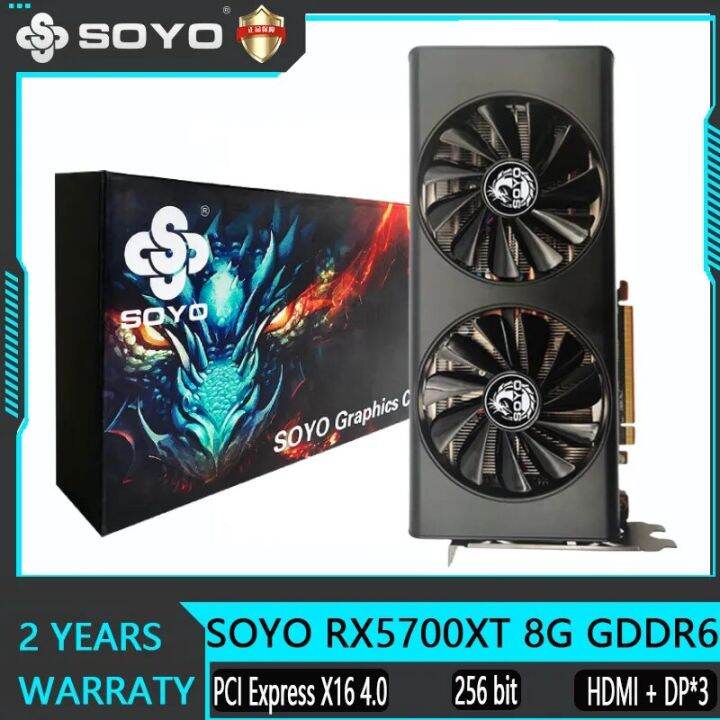 RX5700XT 8G RX5700XT 8G SOYO Video Card AMD RX5700 RX5700XT 8G Gaming GDDR6 256Bit PCI Express 4 ...