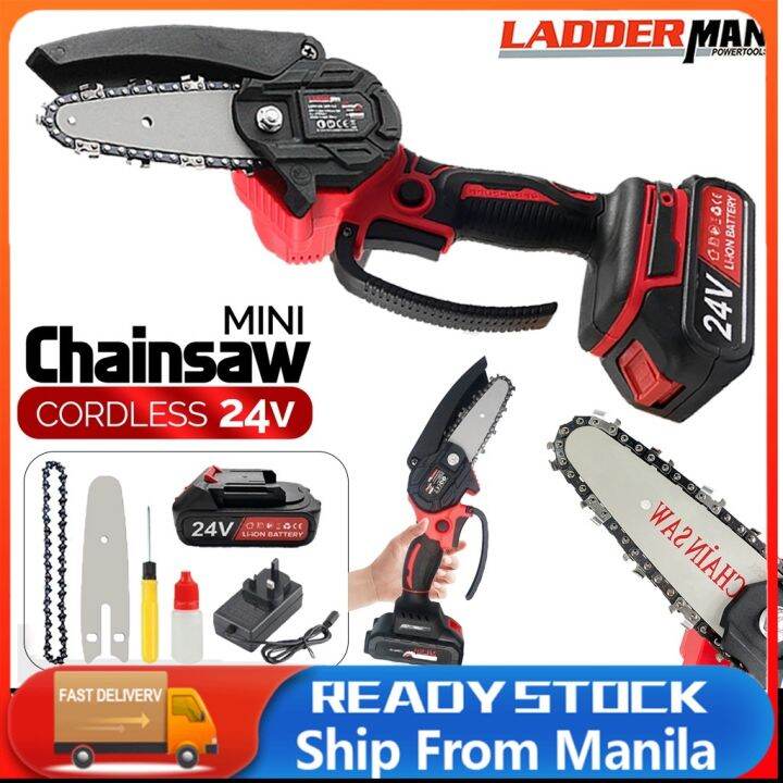 Mini Chainsaw 4 Inch Cordless Electric Portable Chainsaw Rechargeable ...