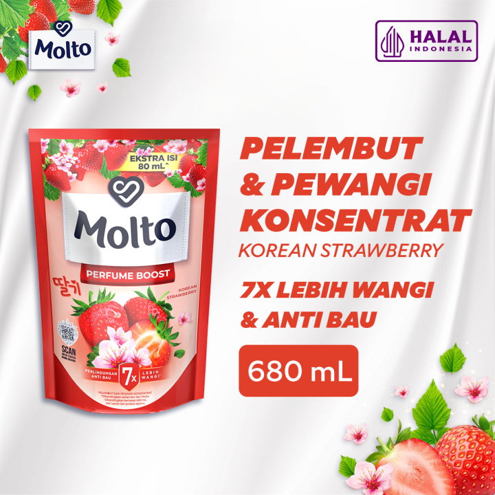 MOLTO PERFUME BOOST PEWANGI PAKAIAN PELEMBUT PAKAIAN KOREAN STRAWBERRY ...