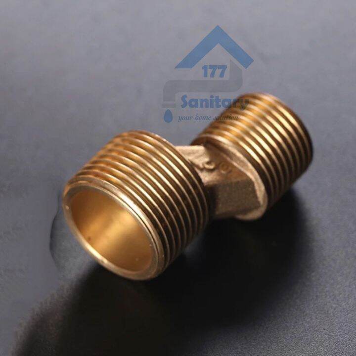 Double nepel kran bathtub panas dingin kuningan M12- dobel nepel 1/2 ke ...
