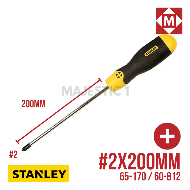 Stanley Cushion Grip Philip Screw Driver #2x200mm (1/4x8) 65-170 / 60 ...