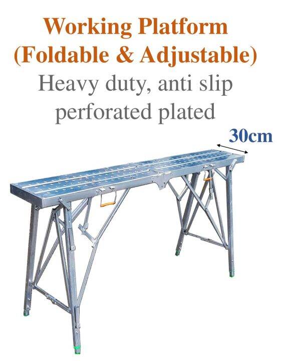 Heavy Duty Foldable Working Platform with Extendable Leg | Lazada