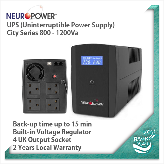 Neuropower City Series 1200VA Uninterruptible Power Supply (UPS) Line ...