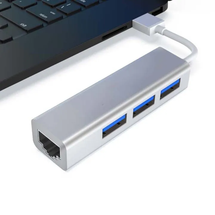 SHOMI USB 2.0 Multi Port 4 IN 1 USB To Rj45 USB Splitter USB3.0 Adapter ...