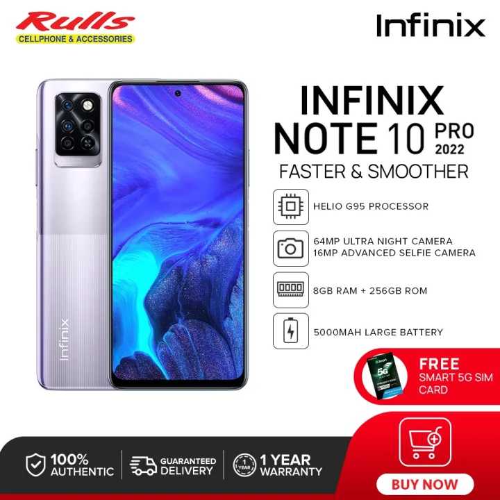 【Spot in Manila】Infinix Note 10 PRO 2022 Cellphone | 8GB RAM + 256GB ...