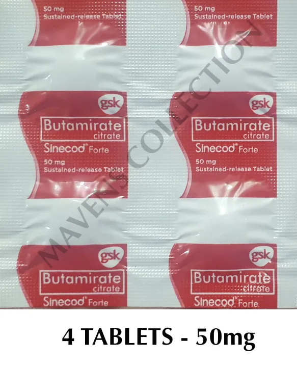 Sinecod Forte 50mg Sustained-release Tablet (4 Tablets - No Box) by ...