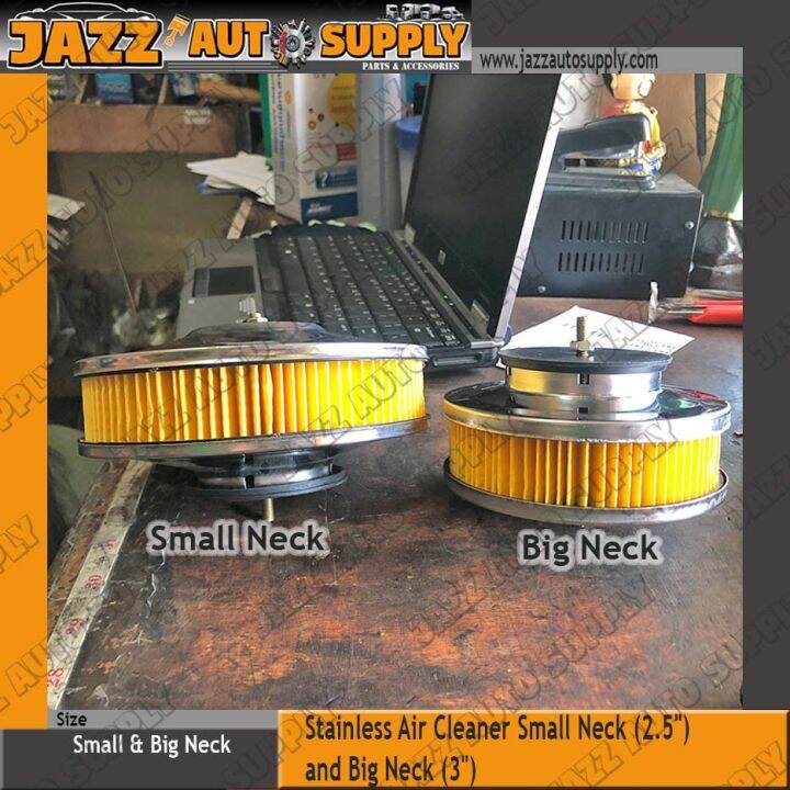 Stainless Air Cleaner Small Neck (2.4approx) and Big Neck (2.7approx ...