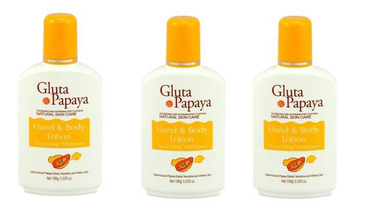 Gluta Papaya Hand and Body Lotion 100g (Set of 3) | Lazada PH