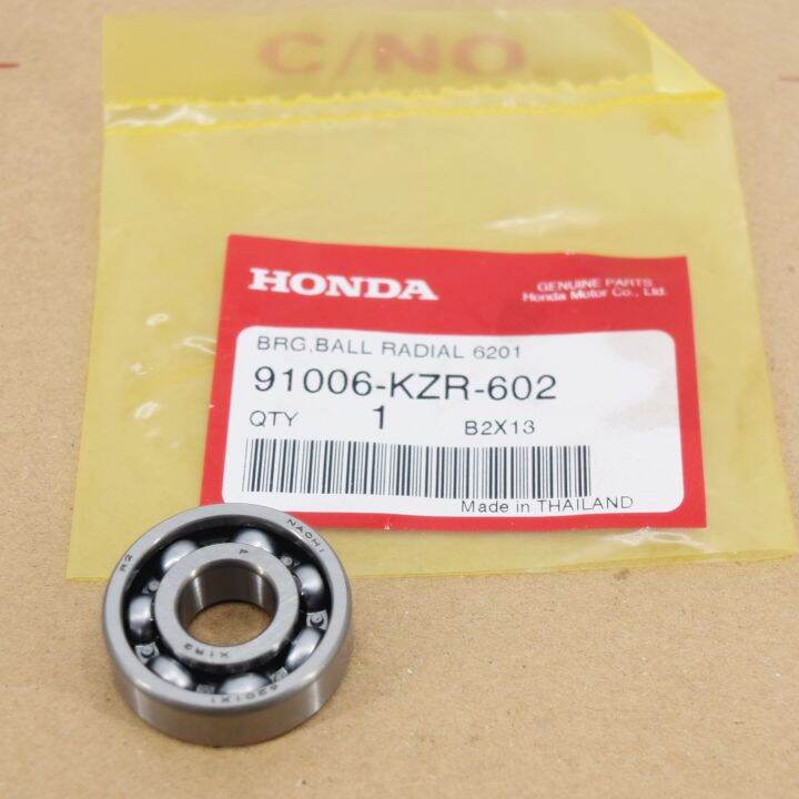 ตลับลูกปืน เบอร์ 6201 แท้ศูนย์ฮอนด้า ราคา/1ตลับ 91006-KZR-602 | Lazada ...