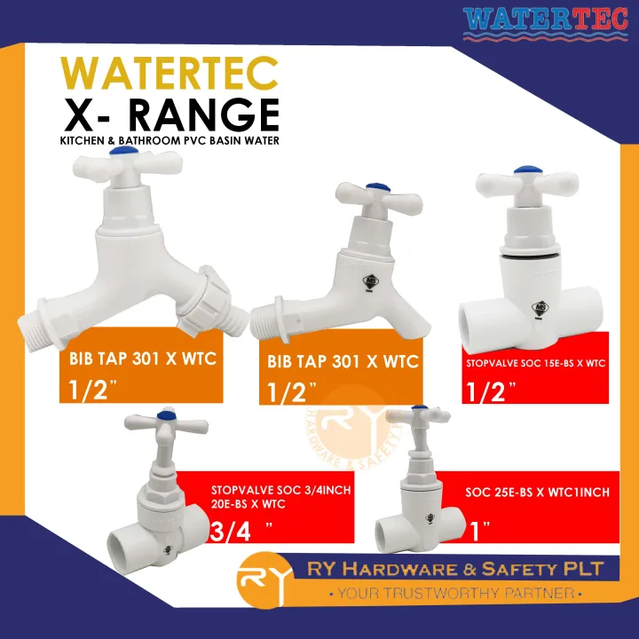 WATERTEC | PVC TAP X- RANGE FOR KITCHEN & BATHROOM PVC BASIN WATER | Lazada