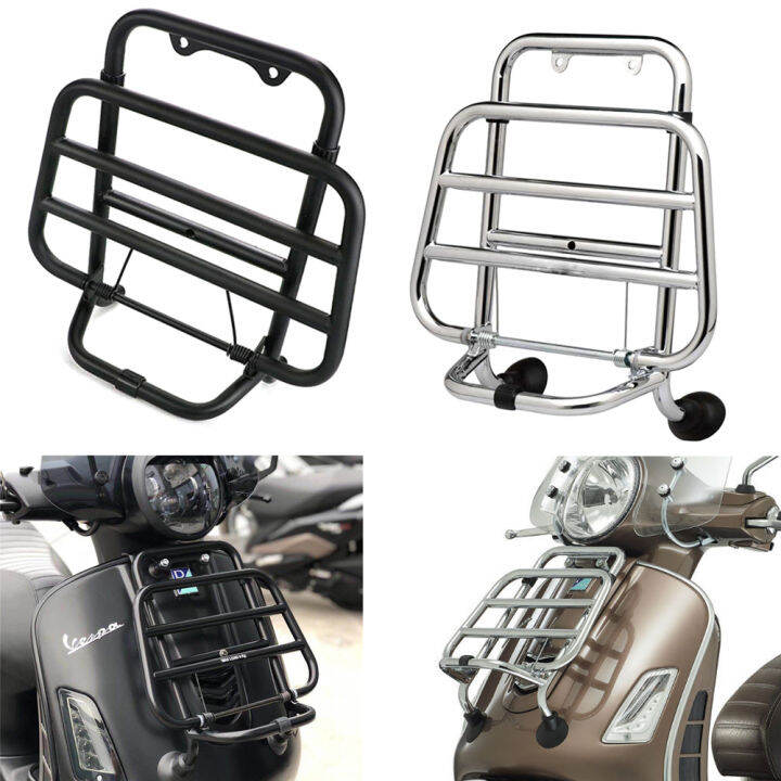 stainless steel Black Front Luggage Rack For Vespa GTV 300 Sei Giorni ...