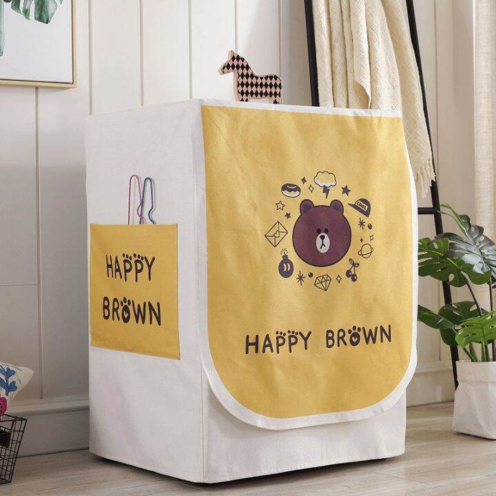 【Pluck】COD ผ้าคลุมเครื่องซักผ้า ที่คลุมเครื่องซักผ้าฝาหน้า ปกการ์ตูน กันแดด กันน้ำ กันฝุ่น ขนาด ...