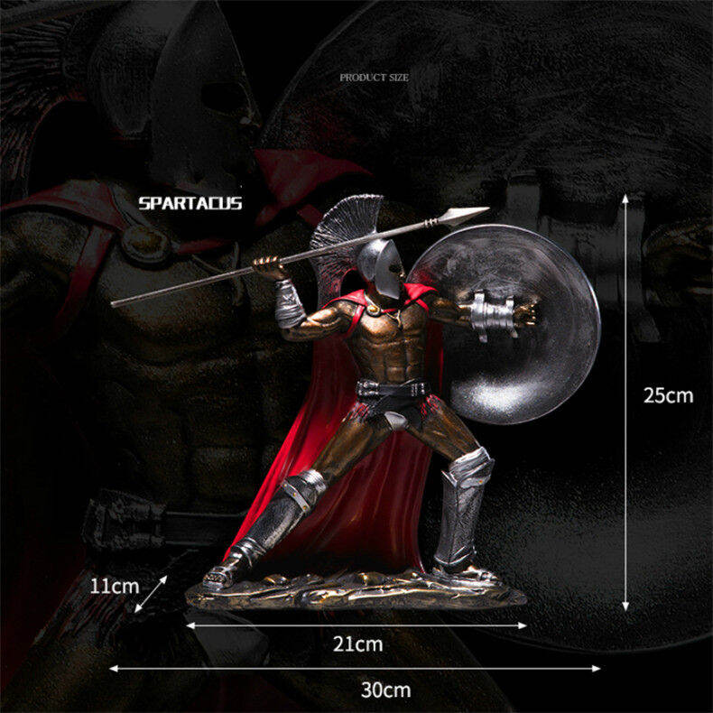 Resin Statue Mini Spartan Warrior Model Ancient Greek Hero Statuette ...
