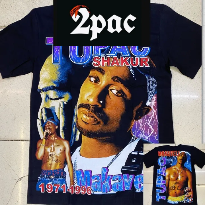 Tupac Shakur Vintage Inspired Cotton Oversized Loose Clothing T-Shirt ...