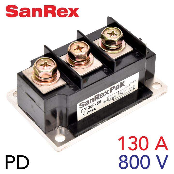 SanRex ไทริสเตอร์ โมดูล 130A 800V Thyristor/SCR Power Module (PD130F80) | Lazada.co.th