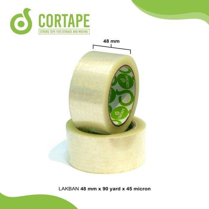 Lakban Bening Cortape 2 Inch 48 mm x 90 Yard Satuan | Lazada Indonesia