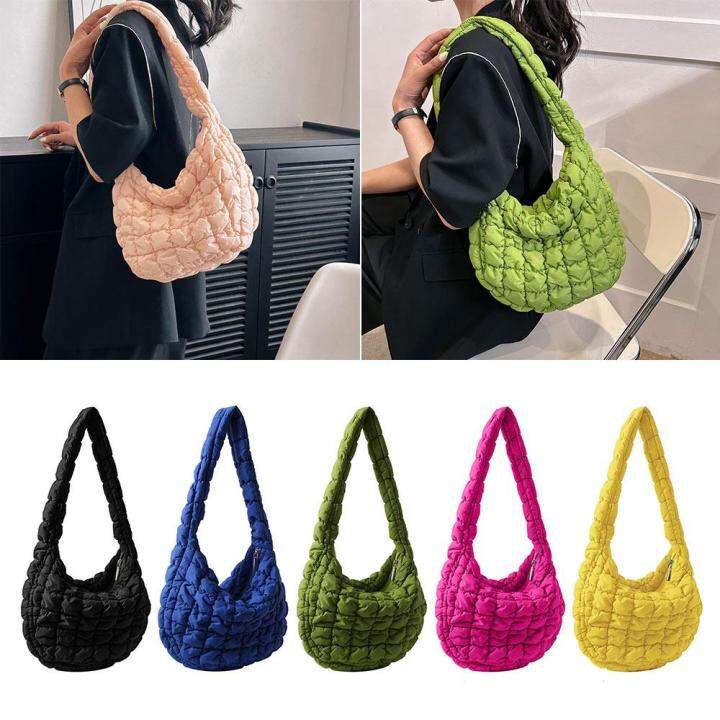 ALEXIS BAGS Y2K Cool Style Lattice Crossbody Bag Quilted Lightweight Quilted Tote Bag for Women ...