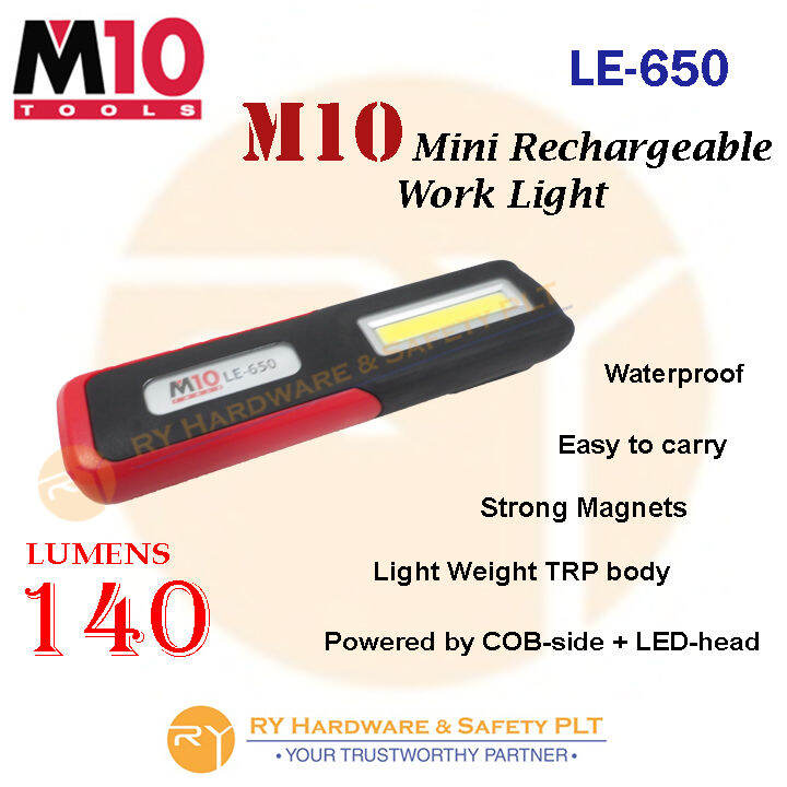 M10 Tools LE-650 Mini Rechargeable Work Light 140 Lumens | Lazada