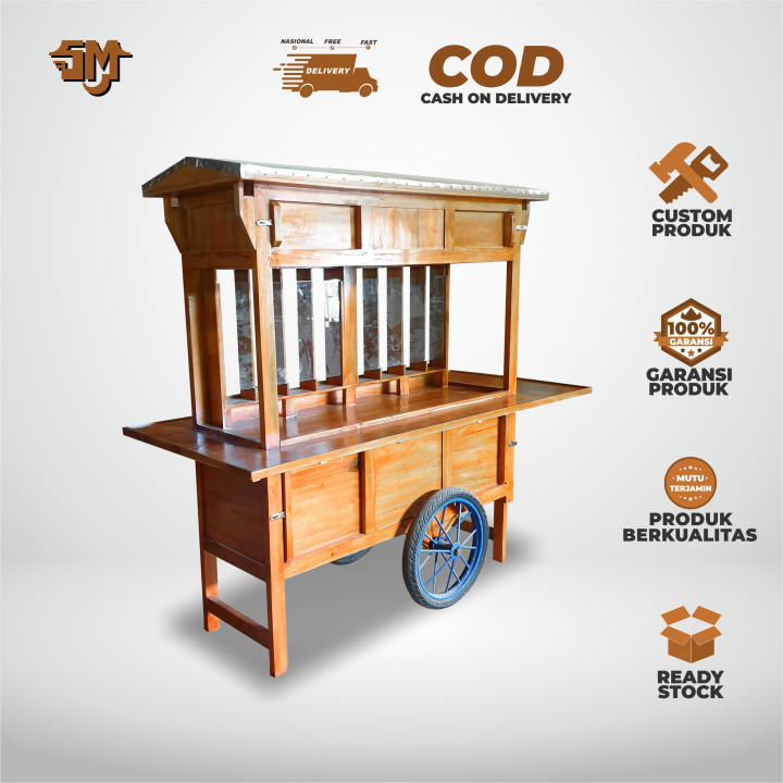 Gerobak Warmindo Kekinian/Booth Kayu Warmindo Kekinian | Lazada Indonesia