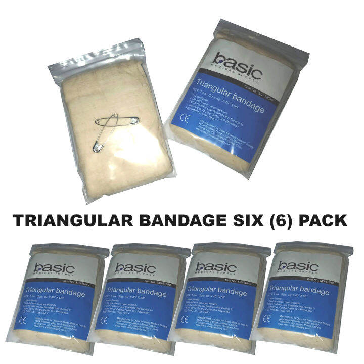 Six (6) Triangular Gauze Bandage Red Cross Size 40 x 40 x 56 | Lazada PH