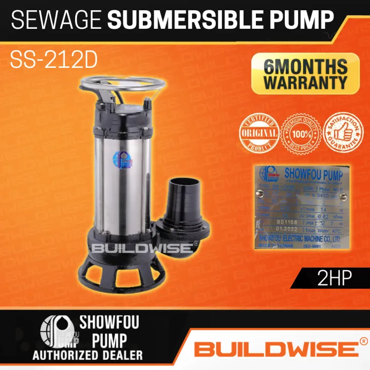 Showfou Sewage Submersible Pump 2HP SS-212D「BUILDWISE®」 *NEW ARRIVAL ...