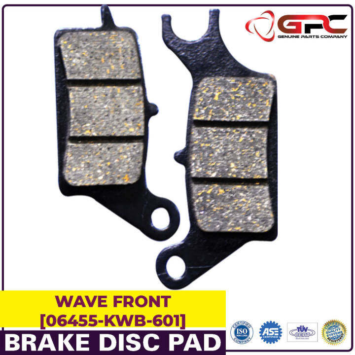 GPC Honda Wave Dash Front Brake Disc Pad Set [06455-KWB-601] | Lazada PH