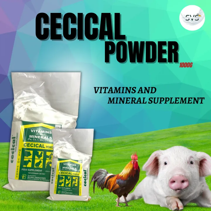 [SOUTH VET] 1kg Cecical Powder Vitamin & Minerals for Animals Feed ...