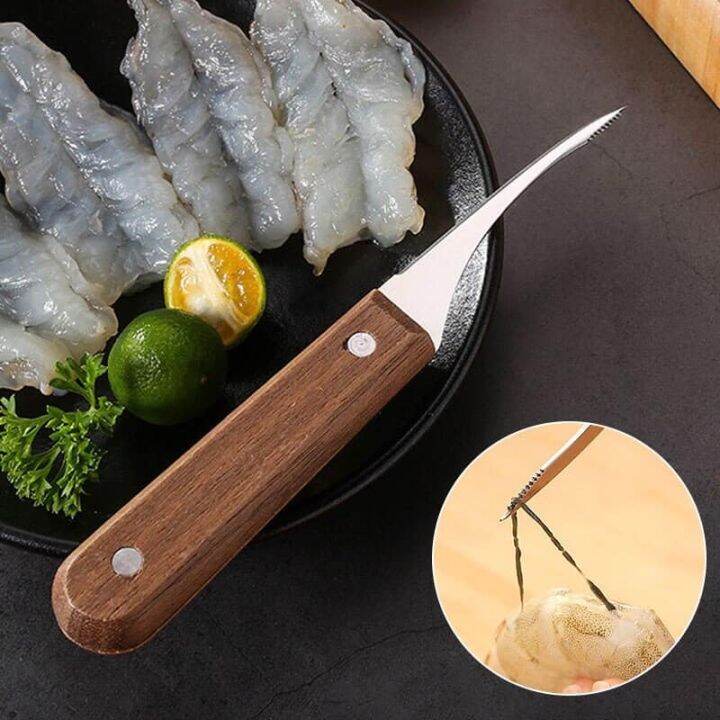 Shrimp Slicer Stainless Steel Kitchen Seafood Peeler Prawn Line Removal ...