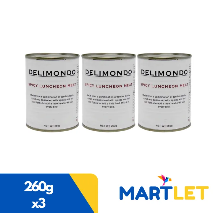 Delimondo Spicy Luncheon Meat 260g set of 3 | Lazada PH
