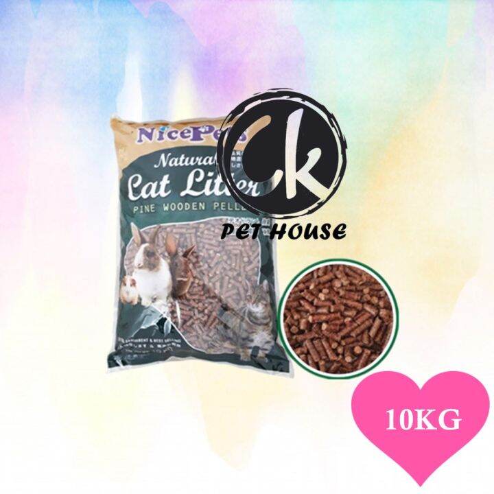 NicePets Tropical Brown Wood Wooden Pellet Cat Litter 10KG / Small ...