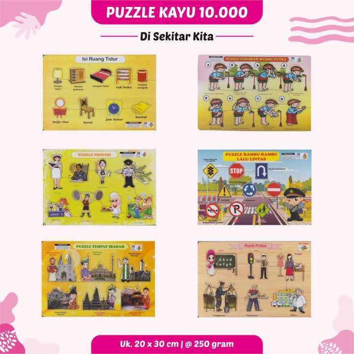 PUZZLE KAYU MURAH MAINAN EDUKASI UNTUK ANAK OBRAL 10.000 RAMBU RAMBU ...