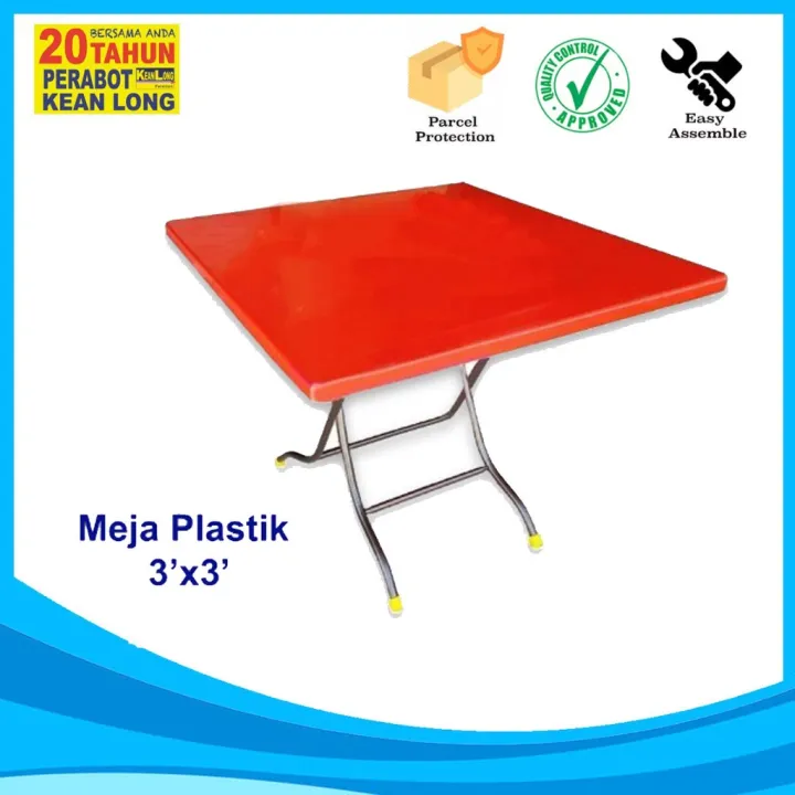 3V meja petak plastik/ meja kukuh / meja makan / meja kedai makan ...