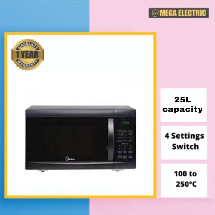MIDEA 25L MICROWAVE OVEN EM825AGS-BK | Lazada